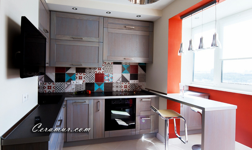 Abstract Patterns Kitchen Backsplash